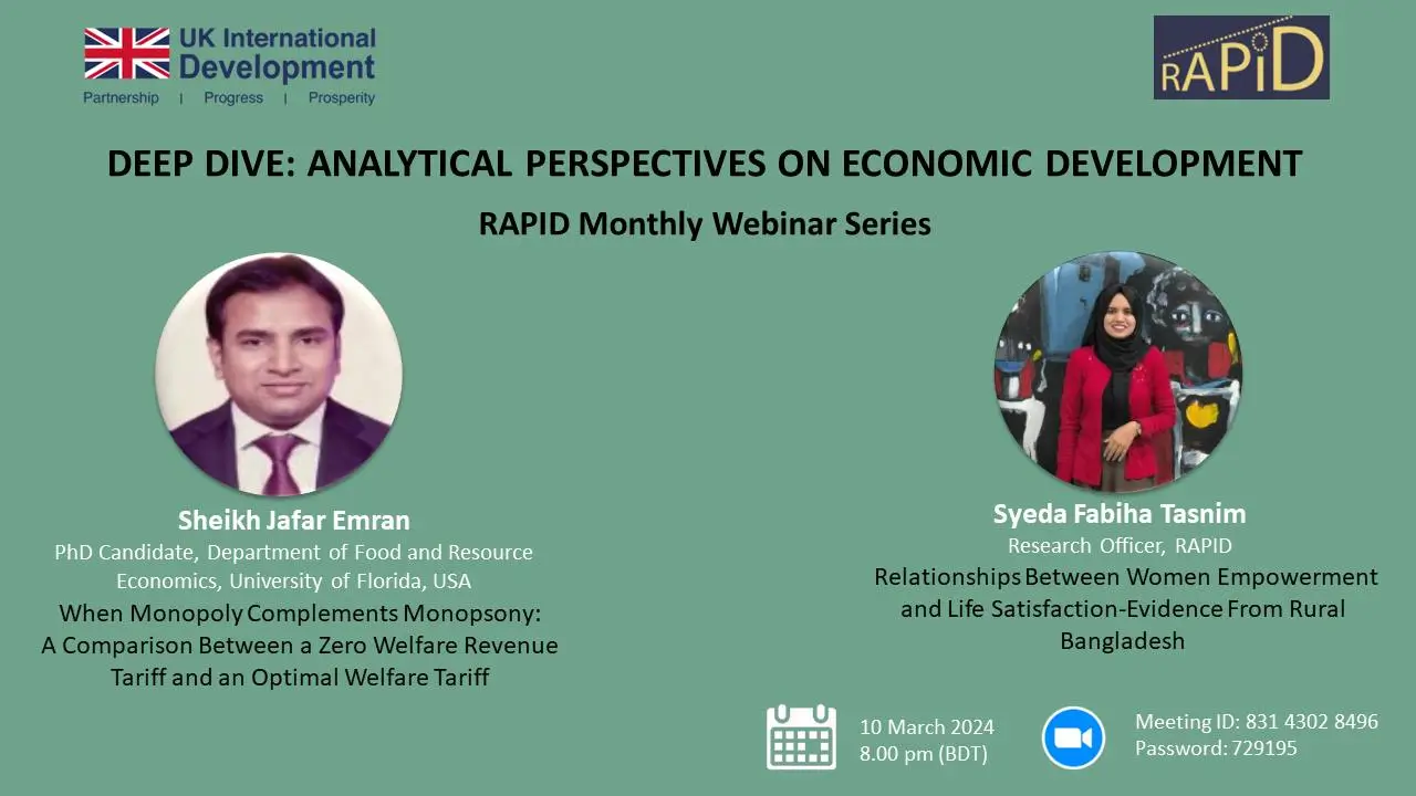 RAPID Monthly Webinar Series - RAPID Bangladesh