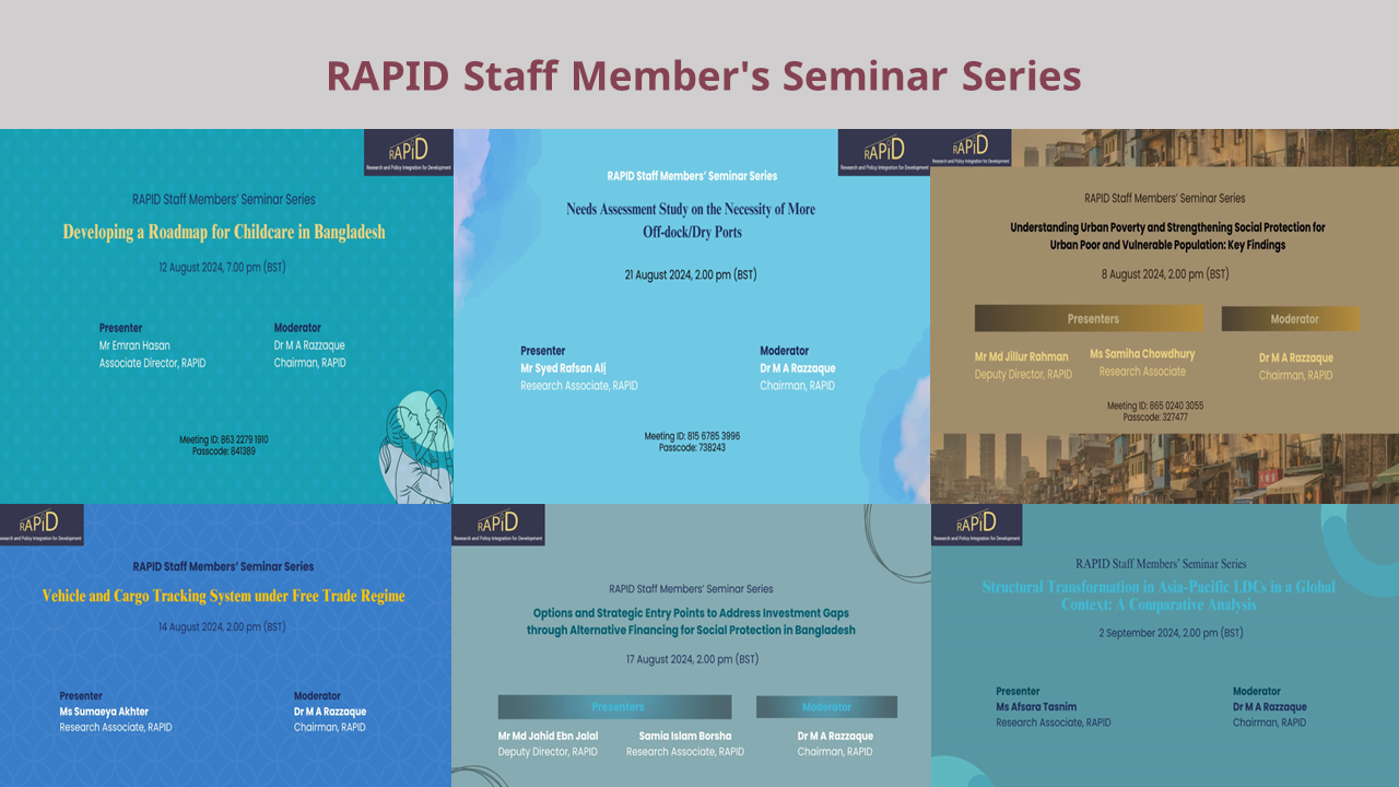 RAPID Staff Member's Seminar Series - RAPID Bangladesh